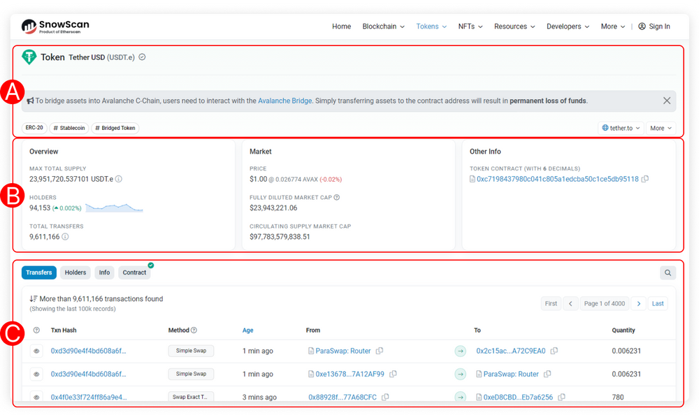 Arbiscan Information Center | Understanding the Token page