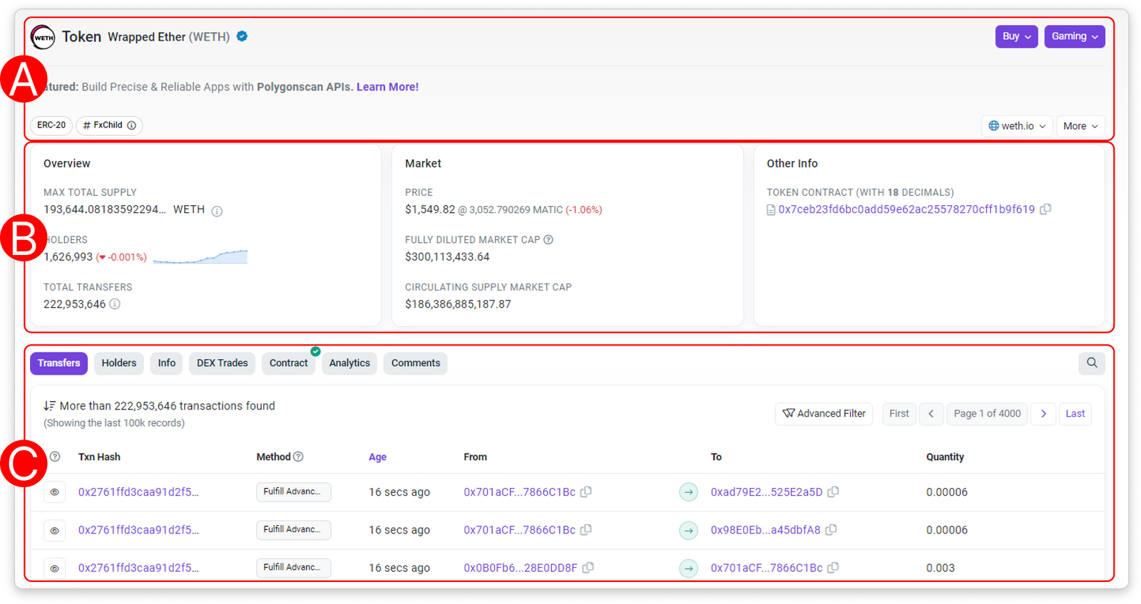 Arbiscan Information Center | Understanding the Token page